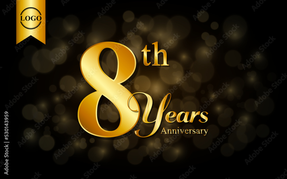 8th anniversary template design. for booklet, leaflet, magazine ...
