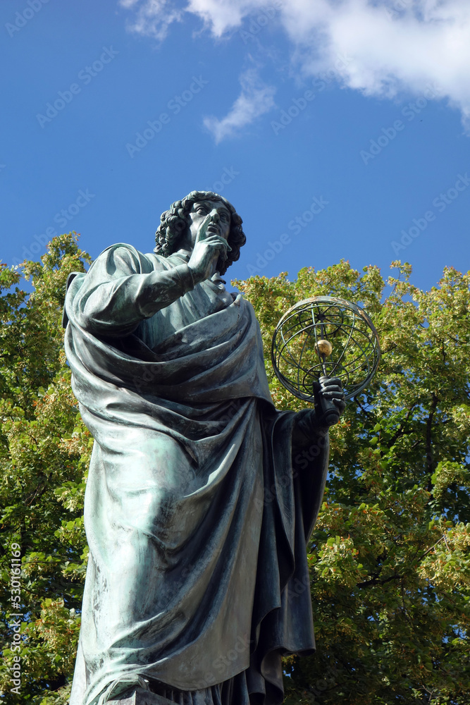 Monument of Nicolaus Copernicus, mathematician and astronomer who ...