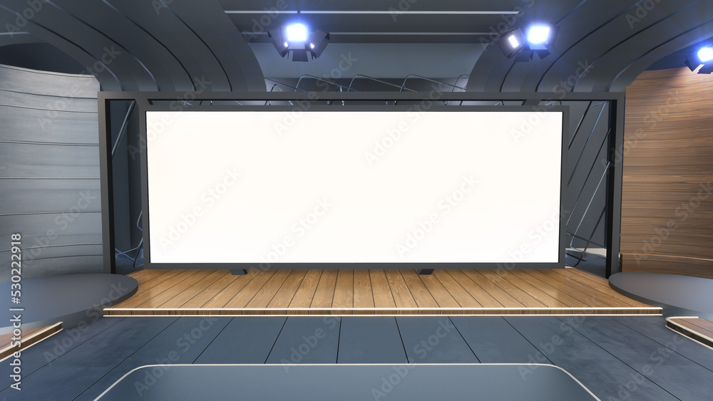 Alpha Channel Studio Set Background 2267_3D Virtual TV Studio News ...
