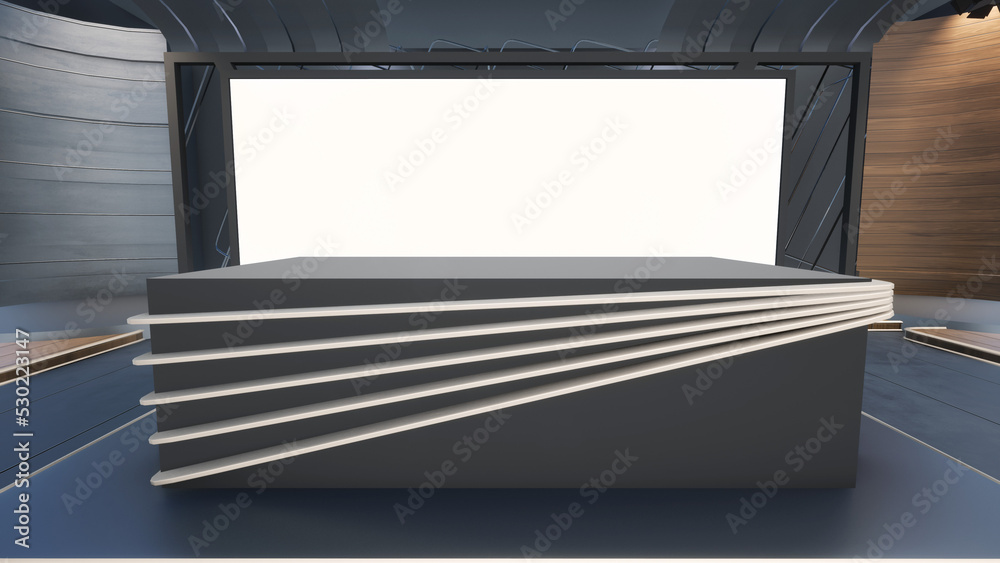 Alpha Channel Studio Set Background 2267_3D Virtual TV Studio News ...