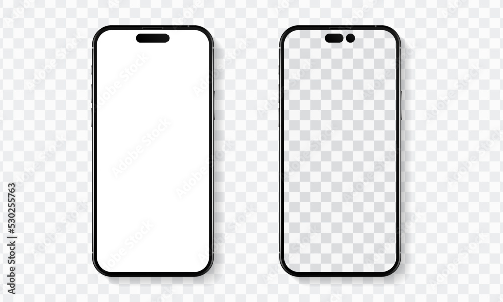 Mockup of new iphone 16 Pro Max with blank screen. Vector illustration ...