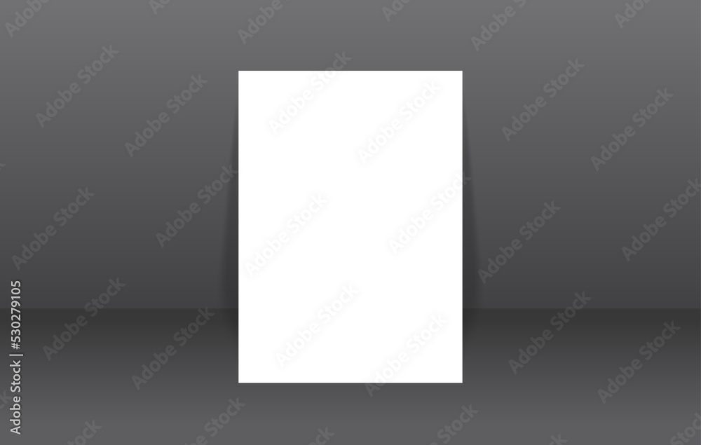 A4 Poster Mockup With Realistic Backdrop Dark Background Branding ...