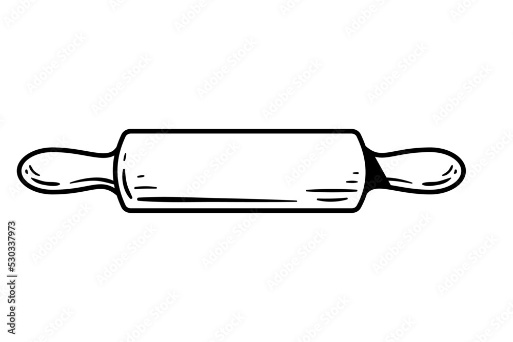 rolling pin kitchen Stock Vector | Adobe Stock