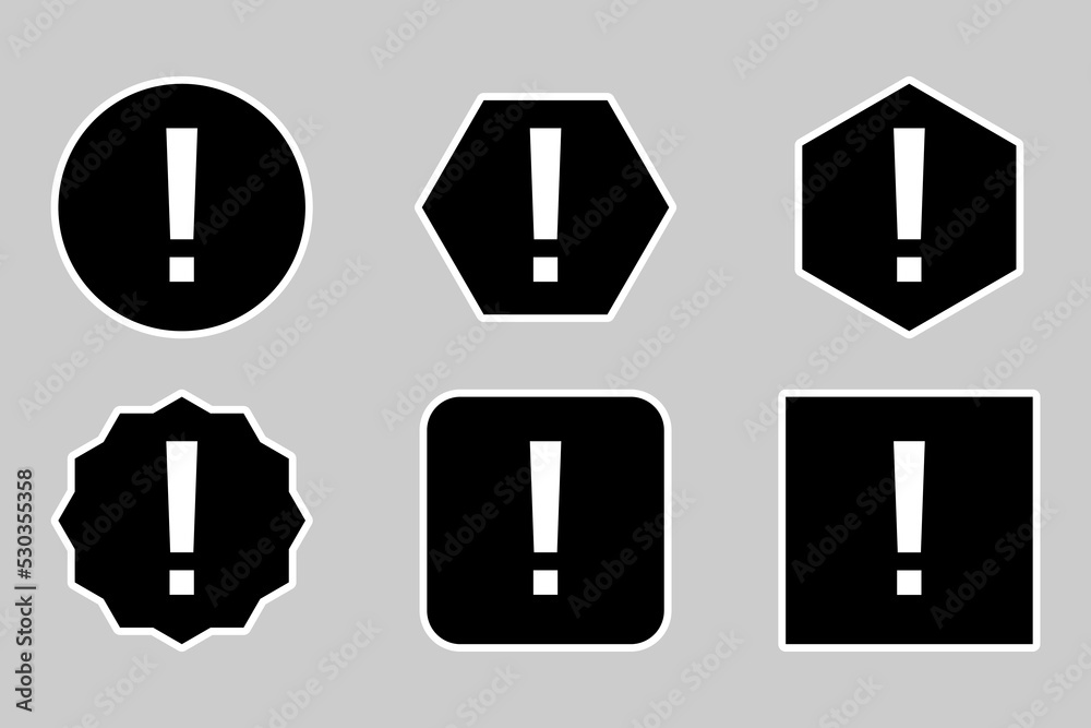 Exclamation mark, Attention sign, Caution icon, Hazard warning symbol ...