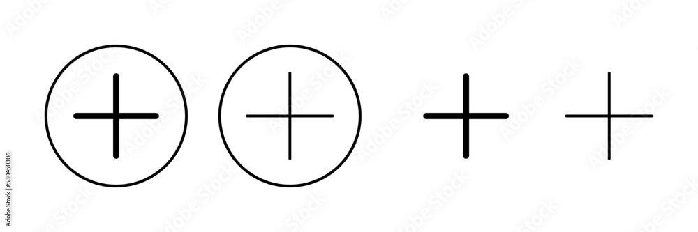 Plus icon vector. Add plus sign and symbol Stock Vector | Adobe Stock