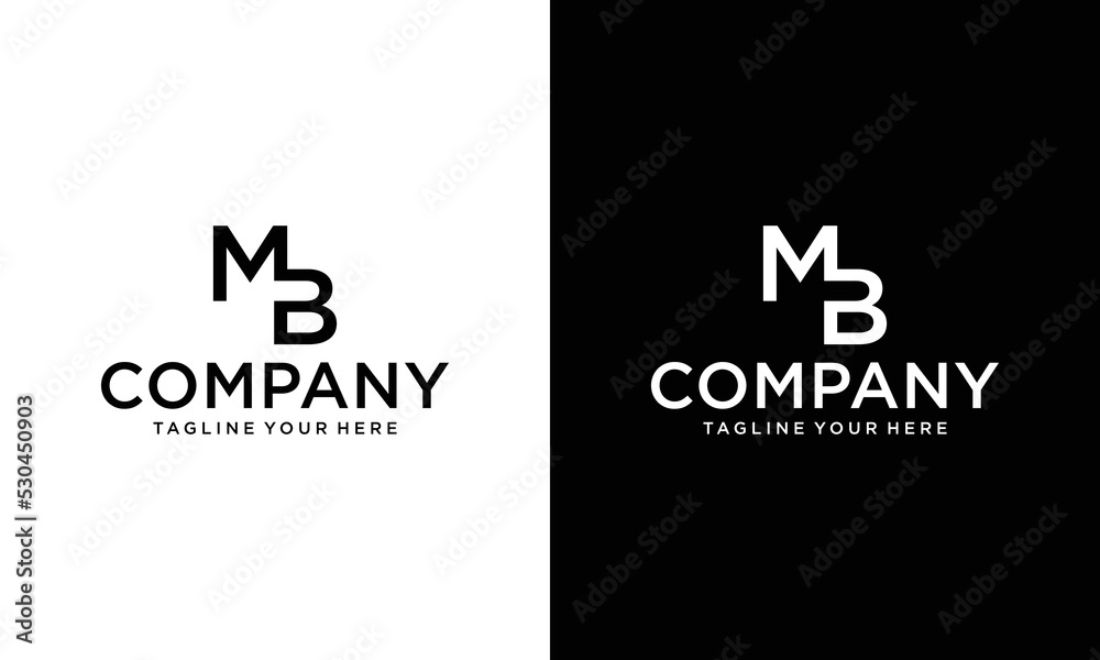 Desain Logo Huruf MB atau M dan B. Kreatif Modern Huruf Vektor Ikon ...