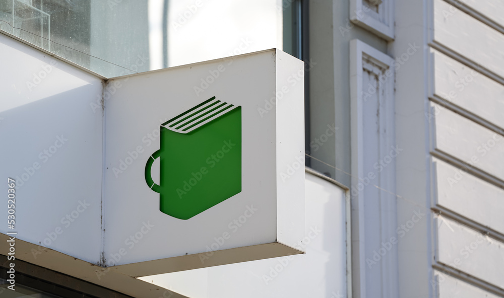 The logo sign of Carturesti franchise libraries in Romania. Landmark ...