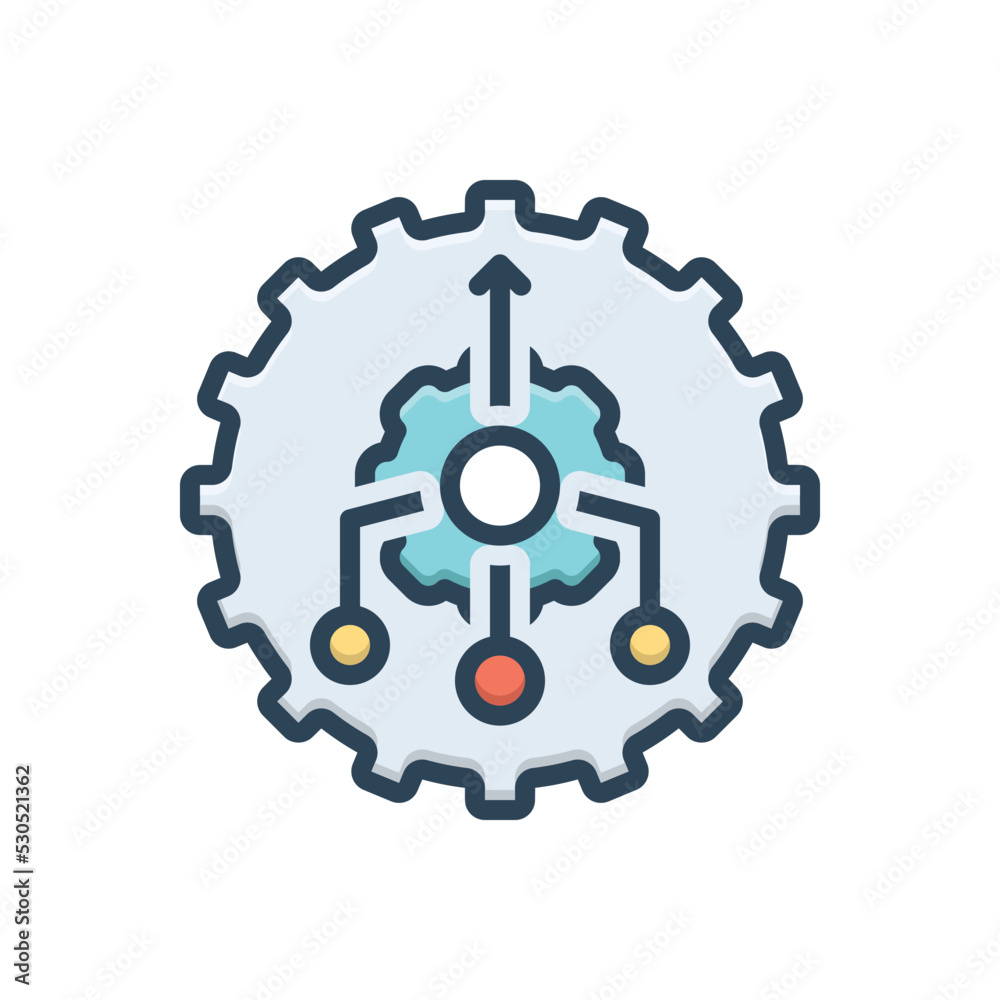 Color illustration icon for consolidation Stock Vector | Adobe Stock