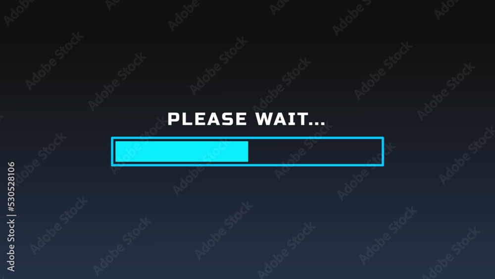 Please Wait... Loading Screen Full HD Vector for Animation Video Stock Vector | Adobe Stock