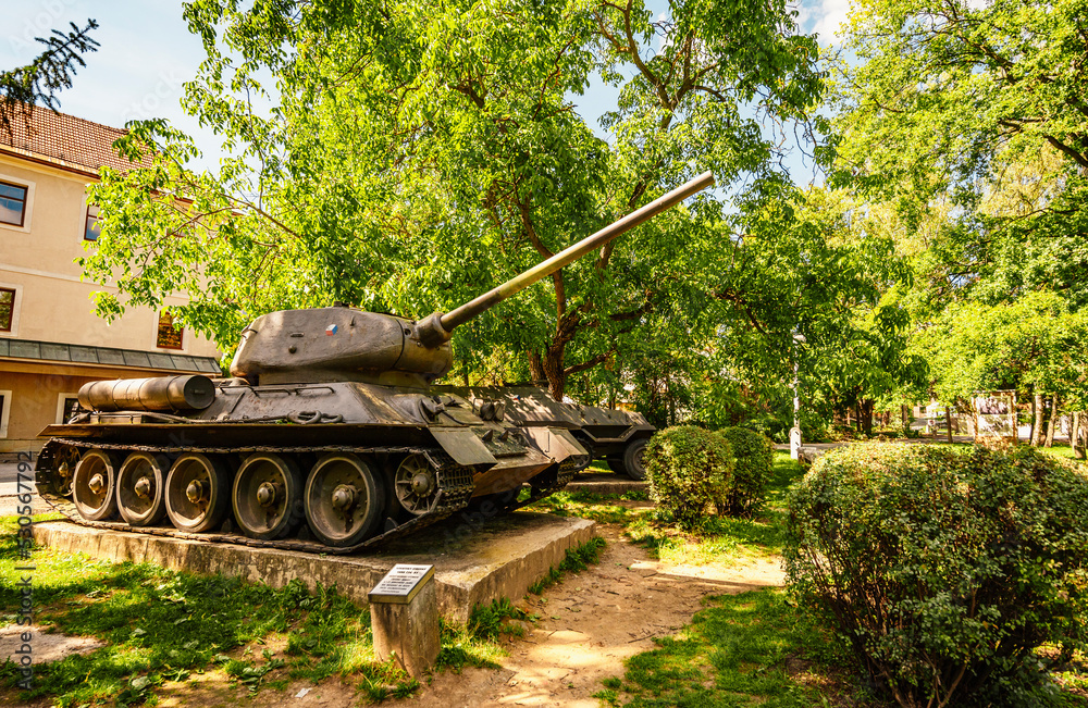 General view of the Museum of Slovak National Uprising, built 1969 ...