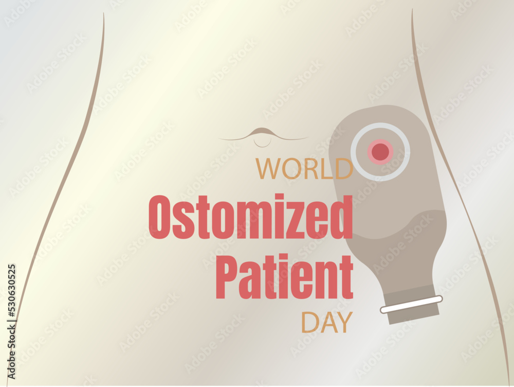 World Day of the Ostomy Patient, silhouette of a person with navel and ...