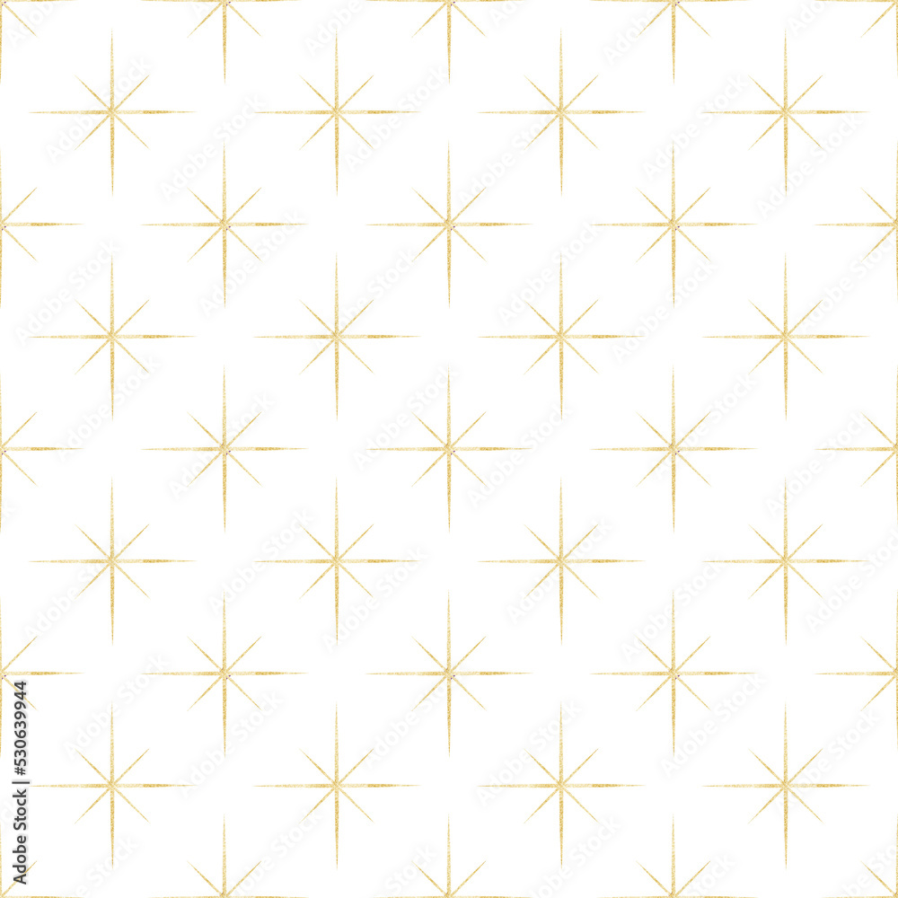 Golden stars, gold texture. Seamless repeat pattern. Isolated png ...