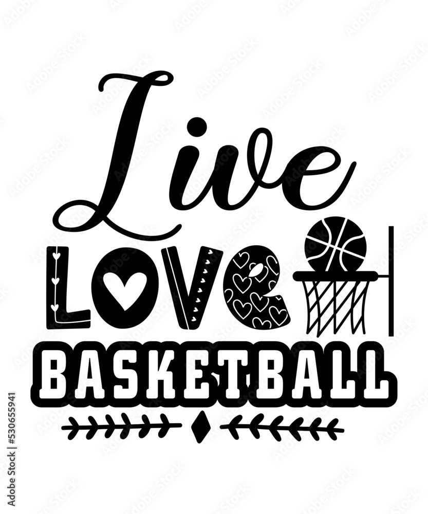Basketball SVG Bundle, Vector Printable Clipart Cut Files, Love ...