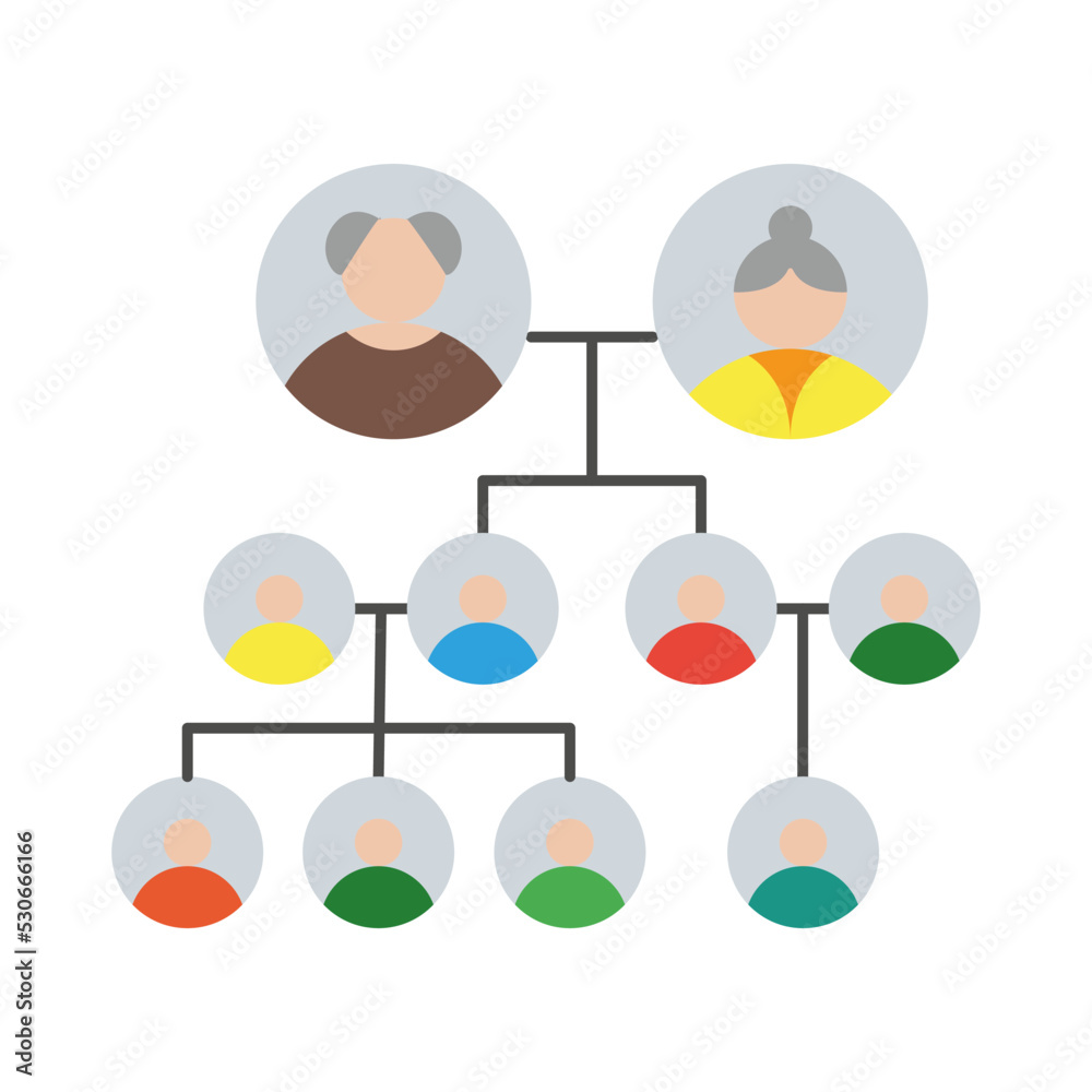 Vector de Stock Family Tree colored icon. Simple colored element ...