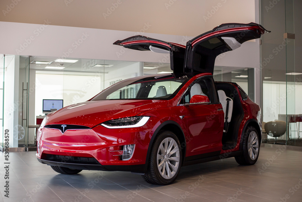 Model x open doors store
