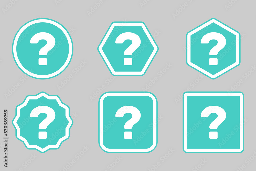Question mark, FAQ sign, Help symbol, vector mark symbols light blue ...