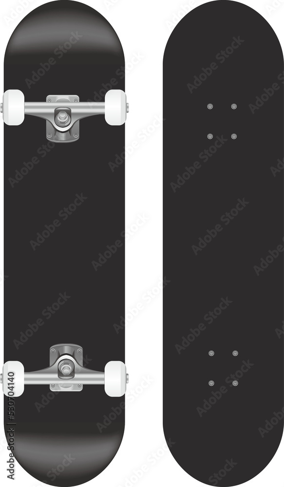 skateboard template illustration / png Stock Illustration | Adobe Stock