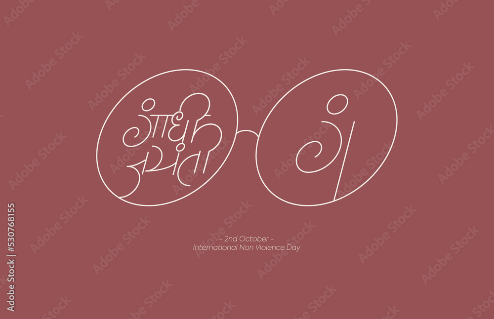 Happy Gandhi Jayanti. Minimal and typographical tribute to the great ...