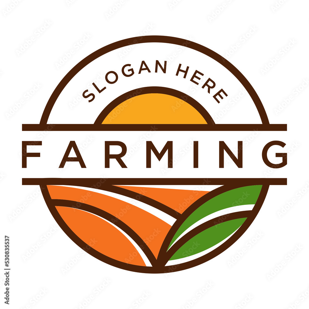 logo design vector for farming. This industry specific terminology will ...