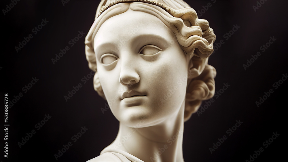 Illustration of a Renaissance marble statue of Hephaestus. He is the ...