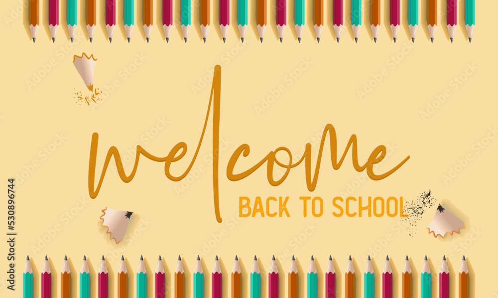 Welcome back to school banner Stock Vector | Adobe Stock