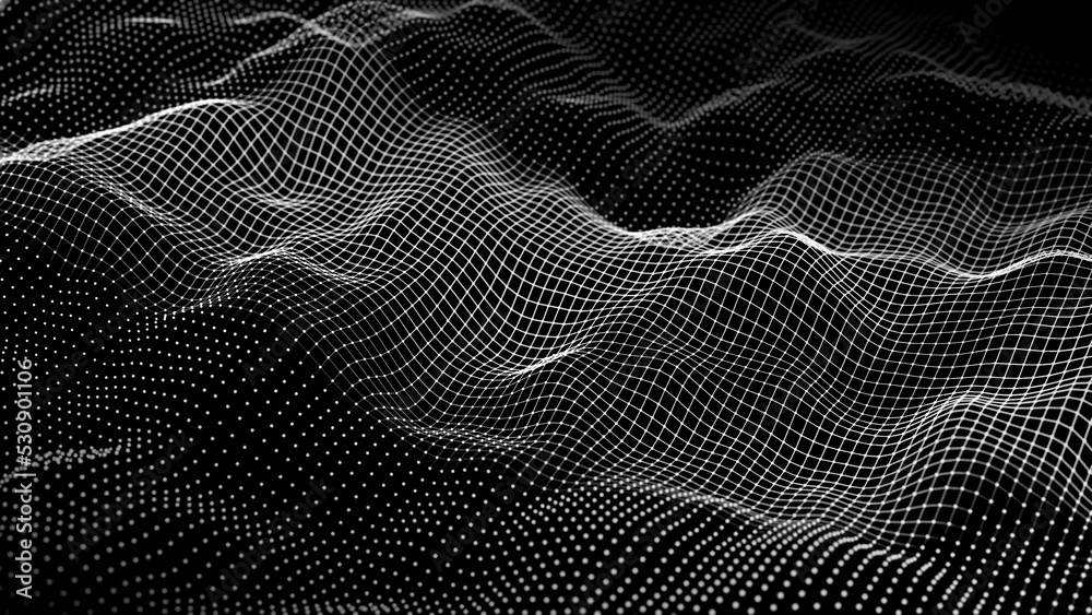 black 3d plexus particles background , minimal polygon animation. Can be used to represent ...
