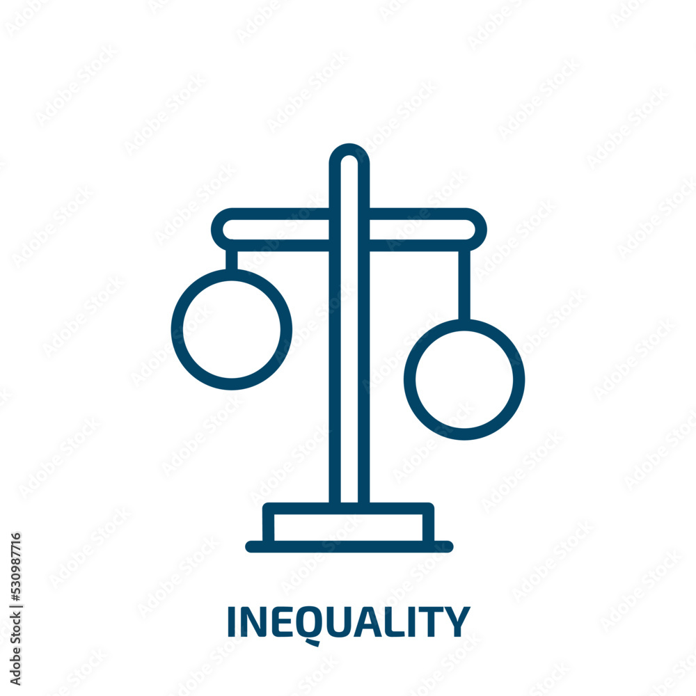 inequality icon from zodiac collection. Thin linear inequality, social ...