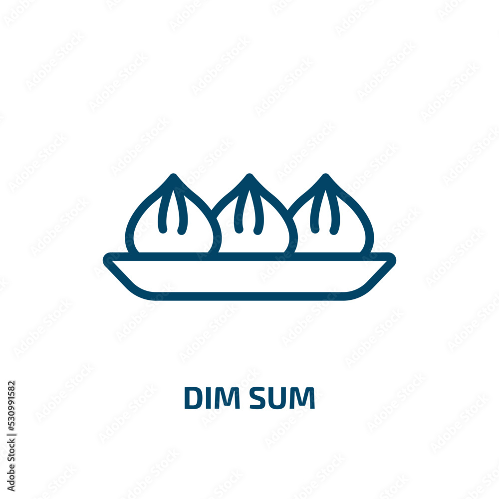 dim sum icon from hotel and restaurant collection. Thin linear dim sum ...