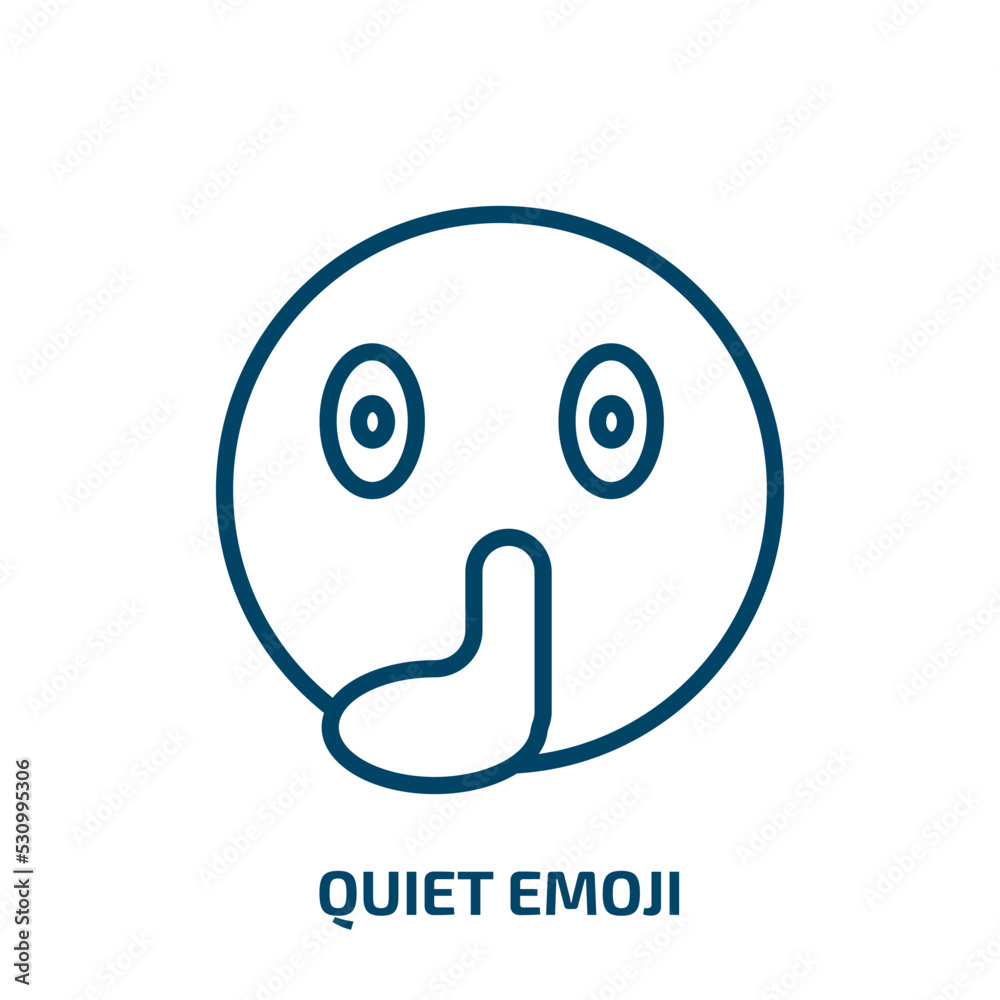 quiet emoji icon from emoji collection. Thin linear quiet emoji ...