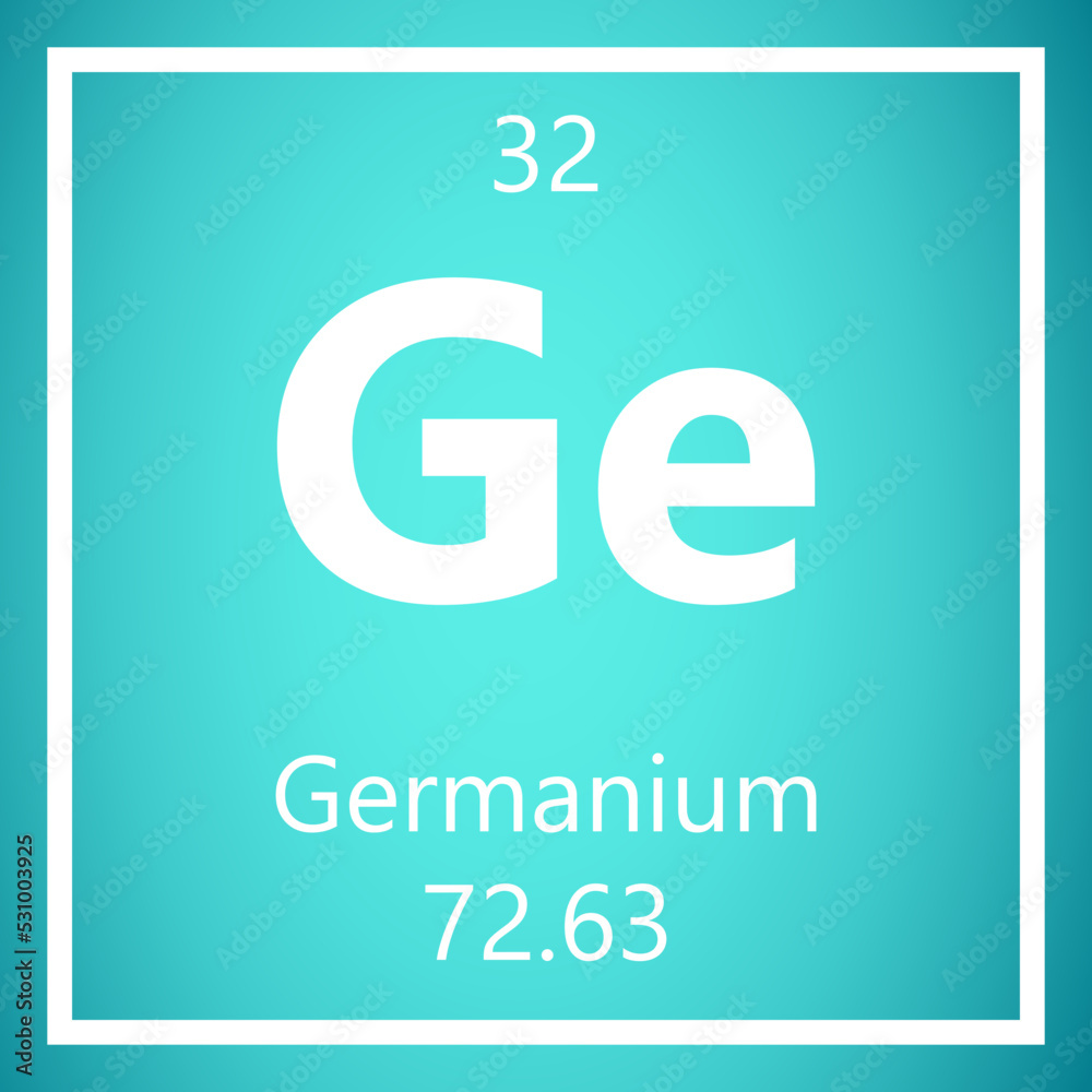 Germanium Ge Periodic Table of Elements, Atomic Mass Vector ...