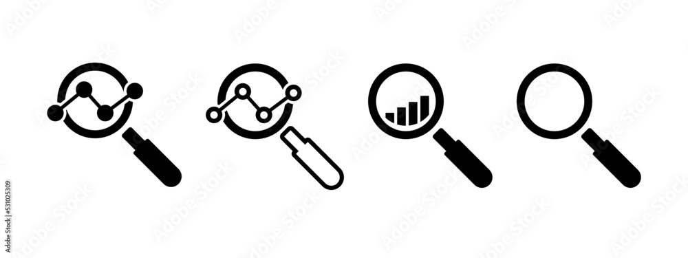 Growing graph icon set. Business chart with arrow. Growths chart ...