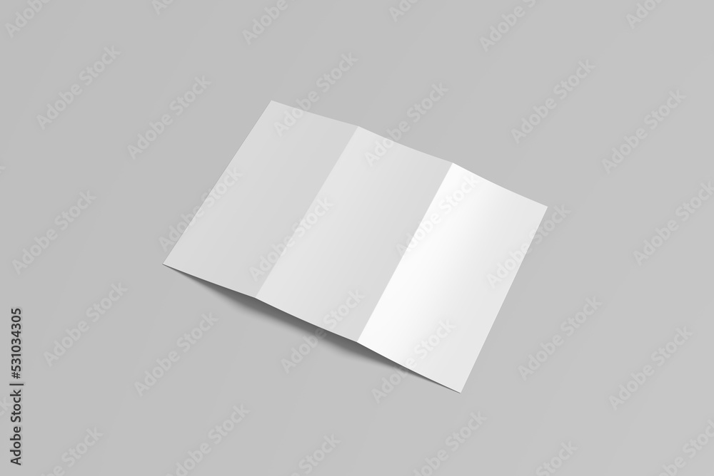 Blank a4 size trifold brochure mockup Stock Photo | Adobe Stock