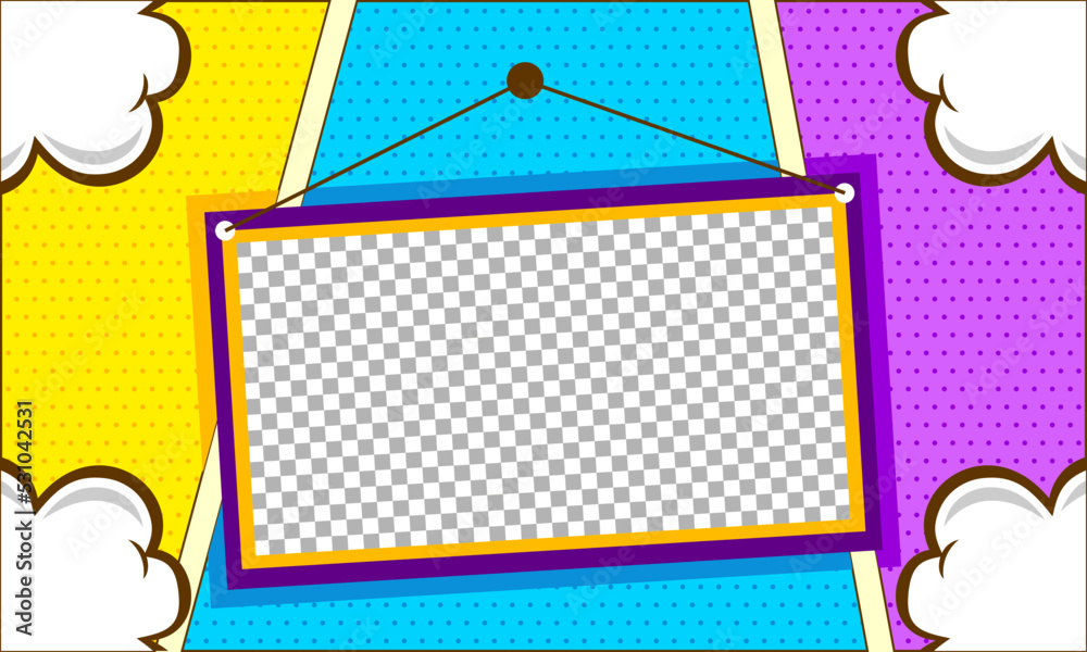 cartoon comic sign board background template Stock Vector | Adobe Stock