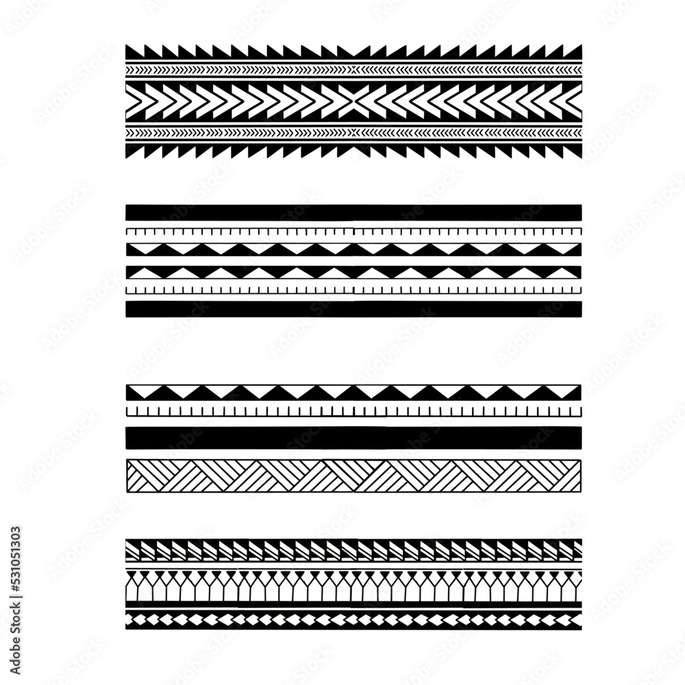 Polynesian armband tattoo female design. Pattern aboriginal samoan ...