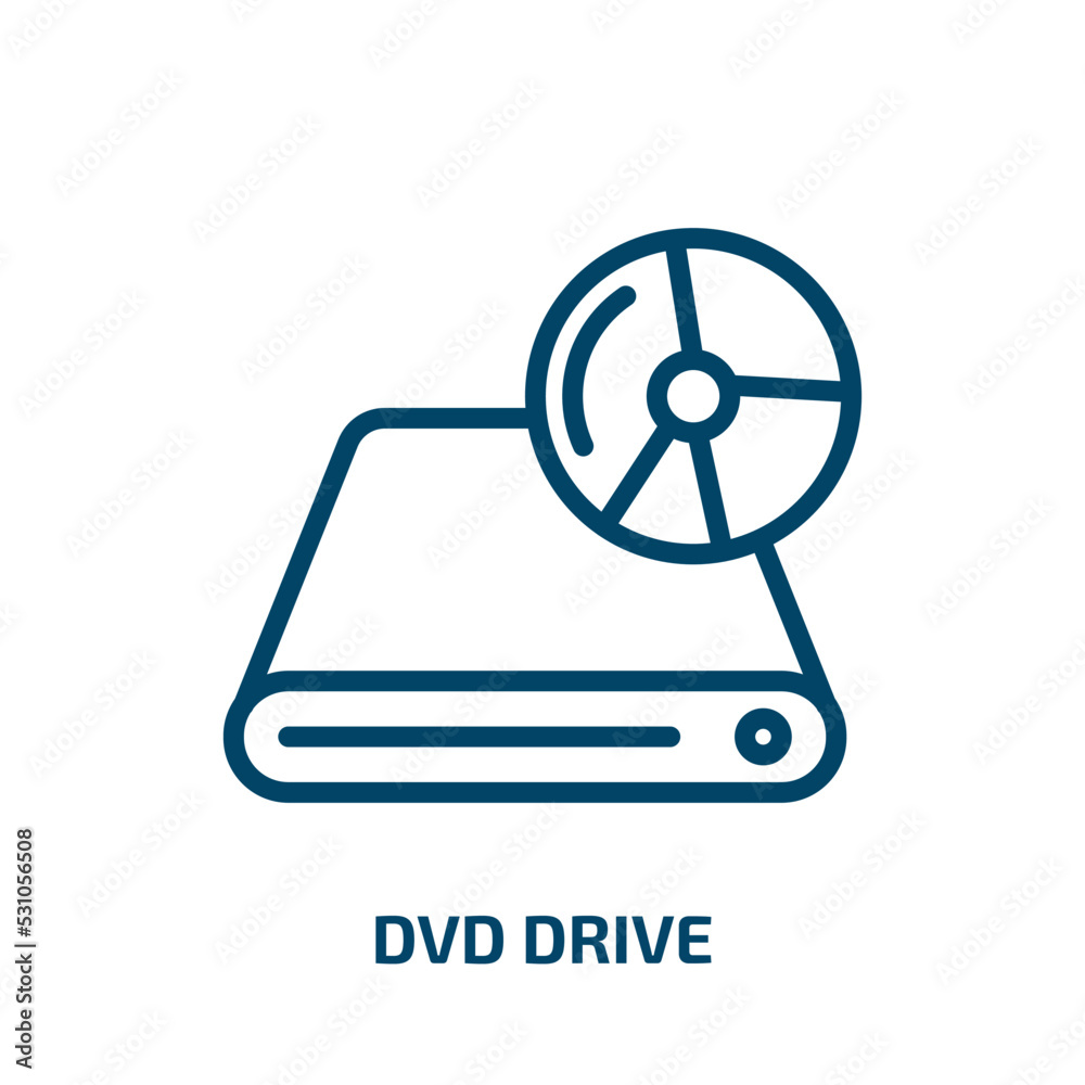 dvd drive icon from computer collection. Thin linear dvd drive ...