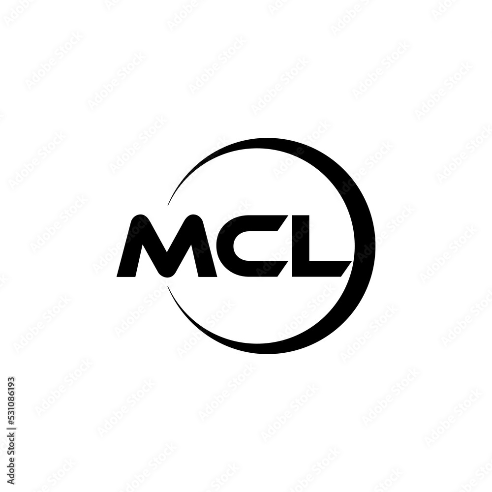 MCL letter logo design with white background in illustrator, cube logo ...