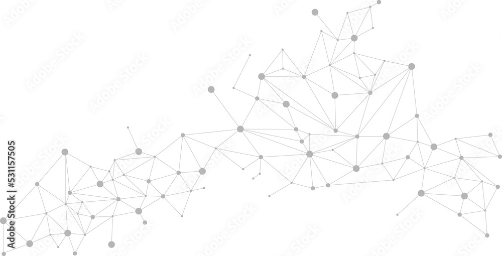 Network Connecting dot polygon background. Concept of Network Business, technology, Data and ...