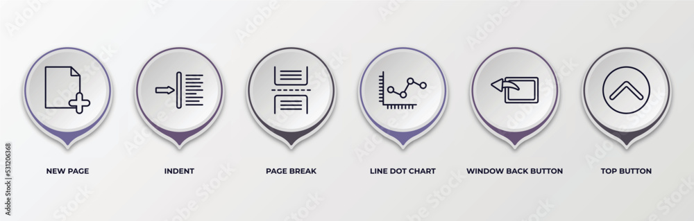Stock-Vektorgrafik „infographic template with outline icons ...