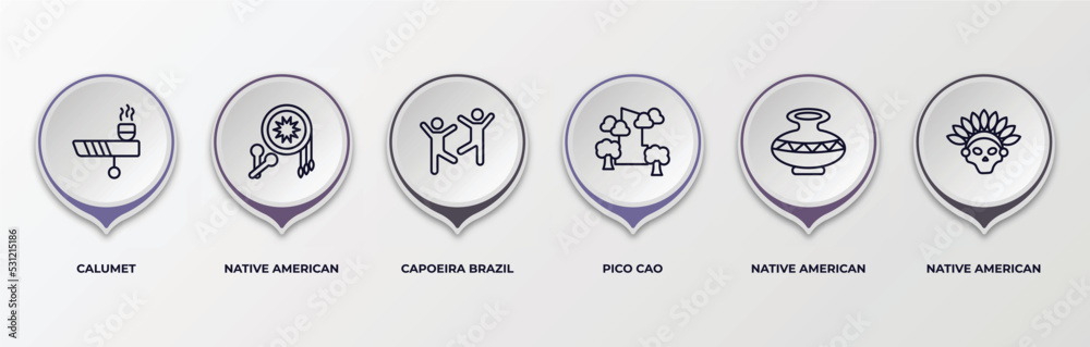 infographic template with outline icons. infographic for culture ...