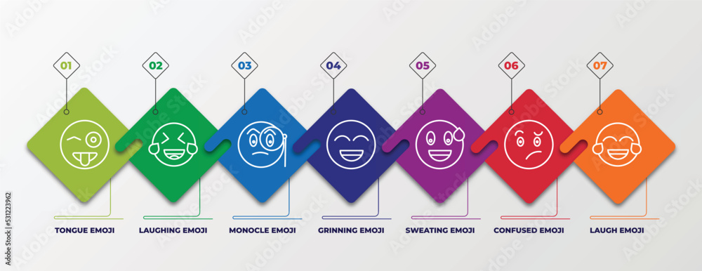 Image vectorielle Stock infographic template with linear icons ...