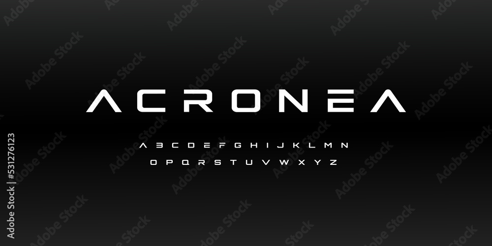 เวกเตอร์ Stock Abstract technology space font and alphabet. techno effect fonts designs ...