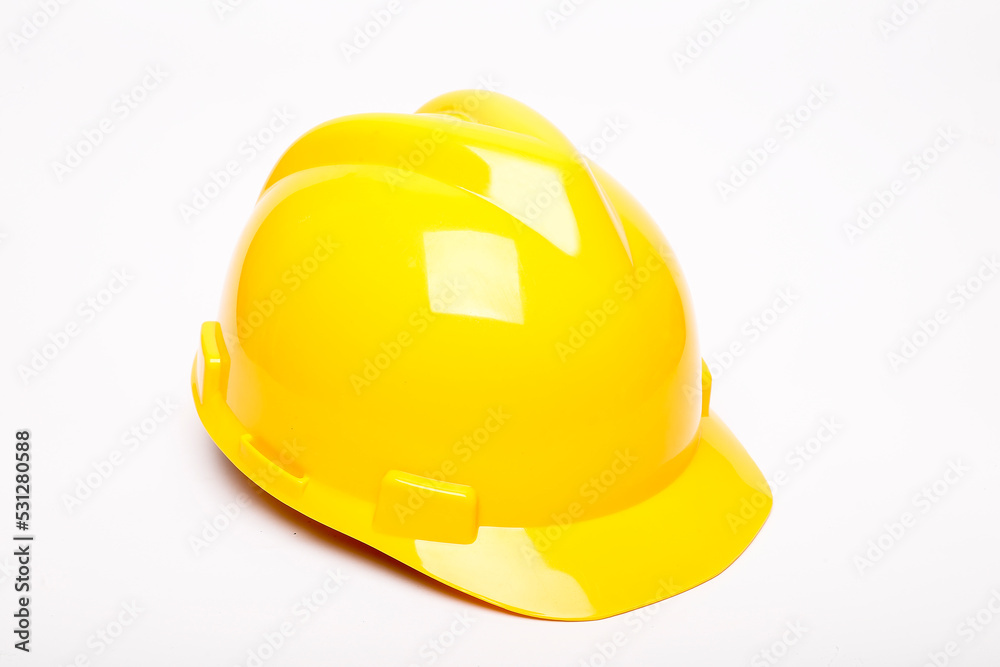 yellow hard hat isolated on white background. yellow helmet, helmet ...