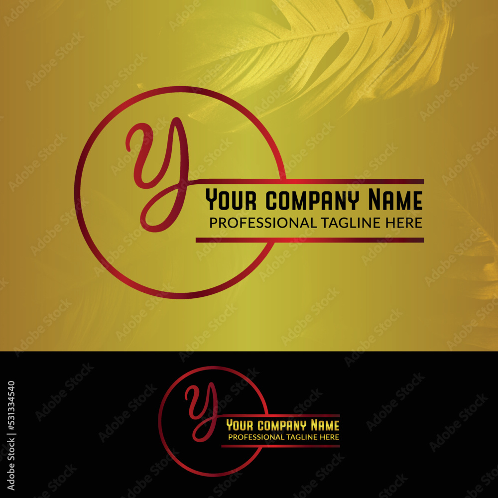 monogram letter y Logo design for your modern brand and business Stock ...