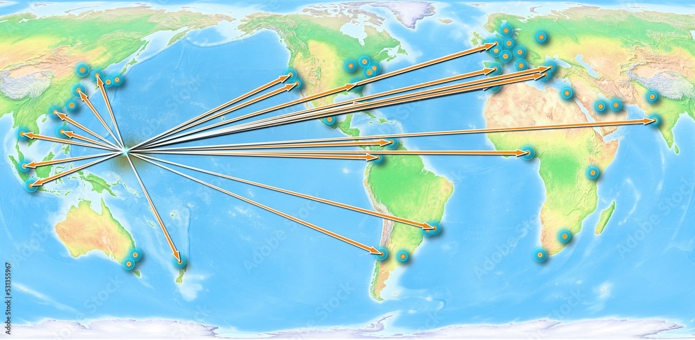 Micronesia concept map centerd on America, export concept map for ...