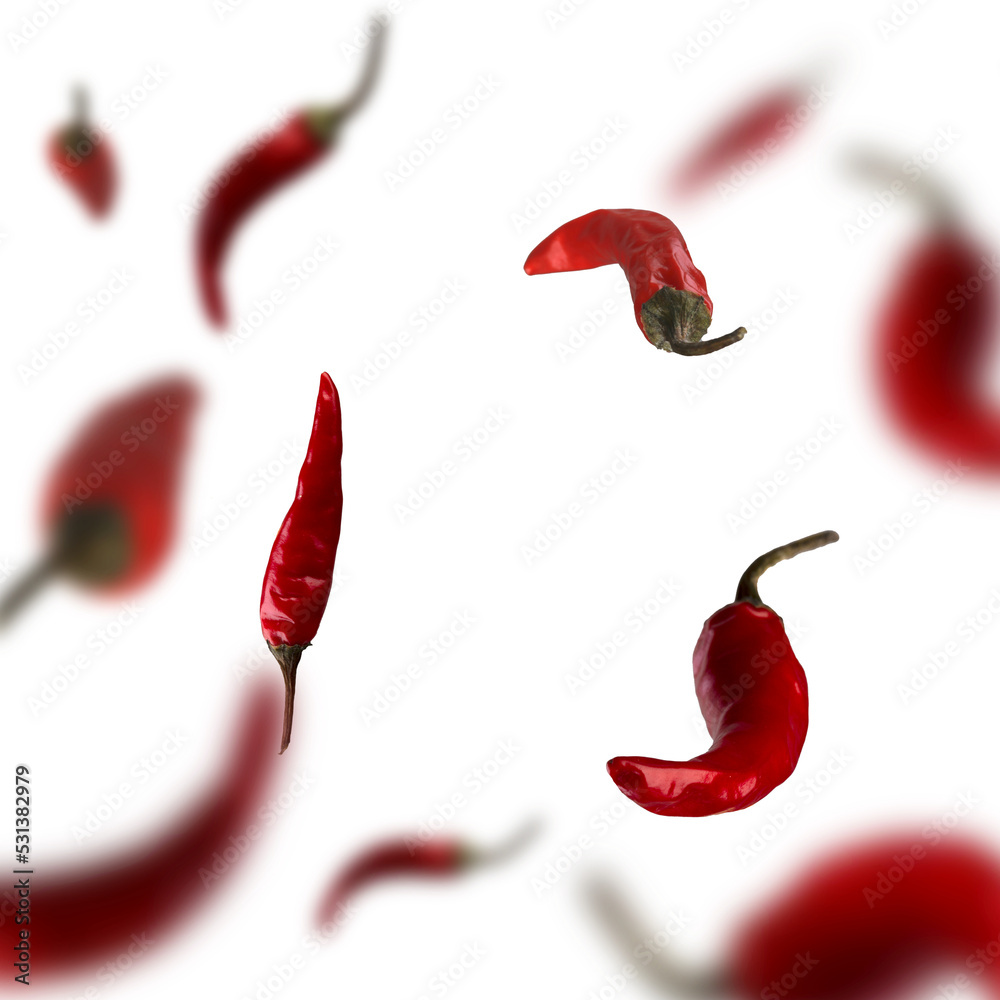Flying Red Cayenne Pepper Chili Pack - PNG - Transparent background ...