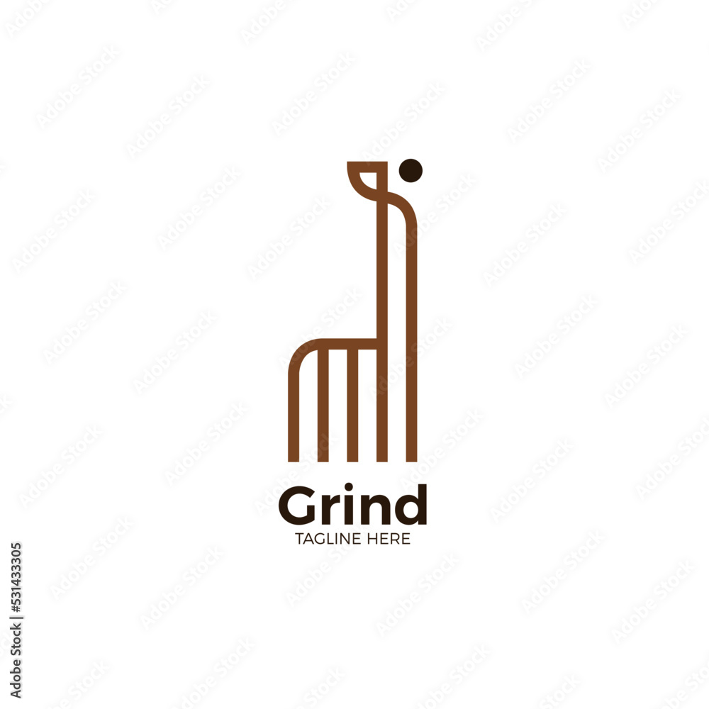 Giraffe Simple Line Logo Icon Design Template Flat Vector Illustration ...
