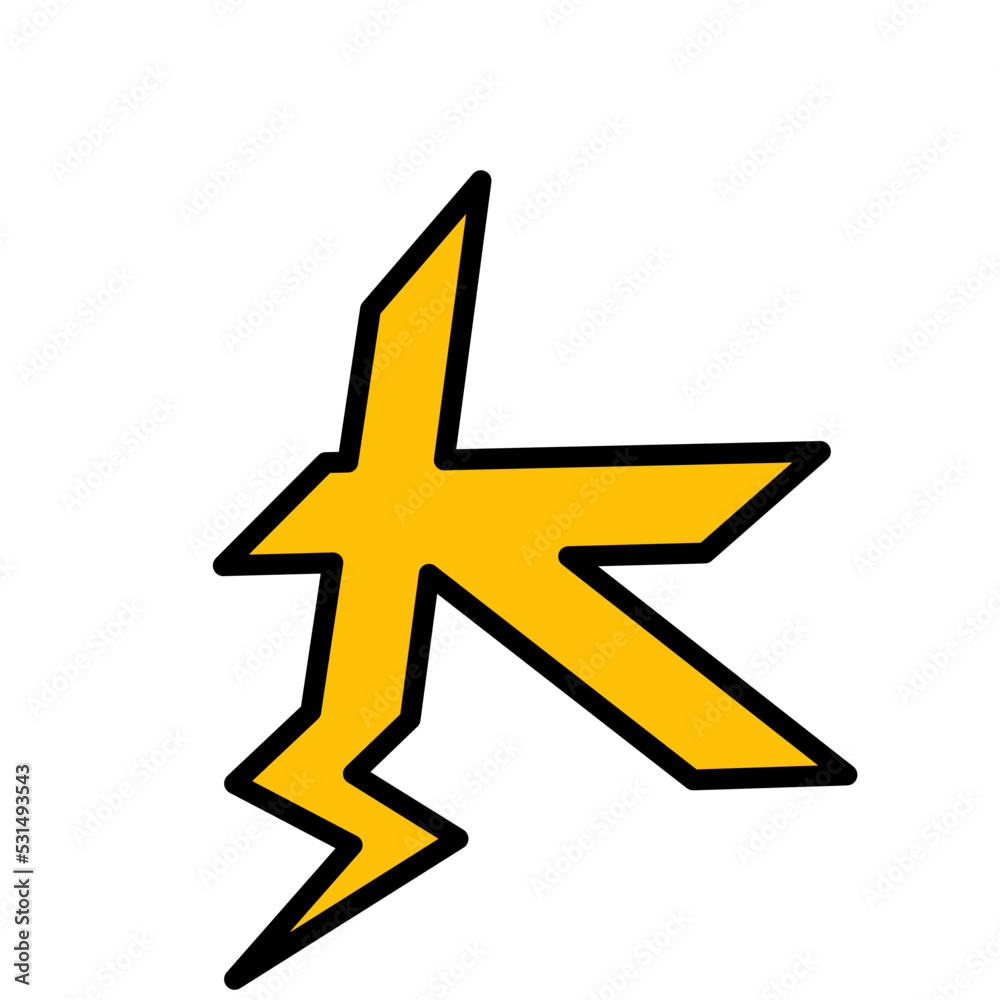 Thunder storm font design, alphabet leters vector illustration ...