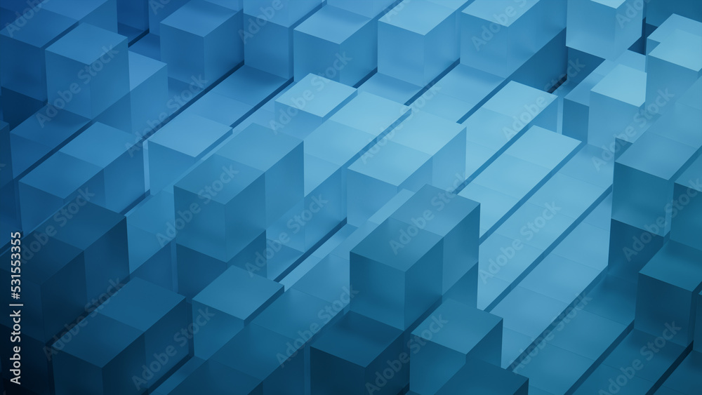Blue, Modern Tech Wallpaper. 3D Render. Stock Illustration | Adobe Stock