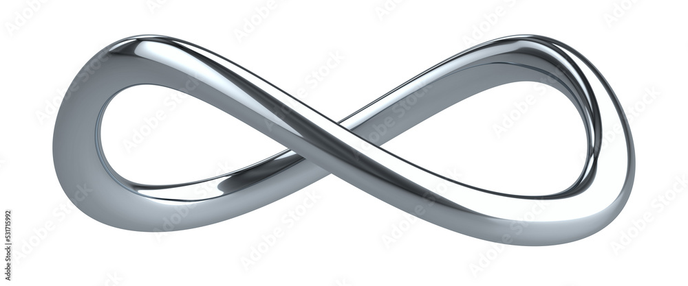 infinity sign isolated on a transparent background. 3D illustration ...