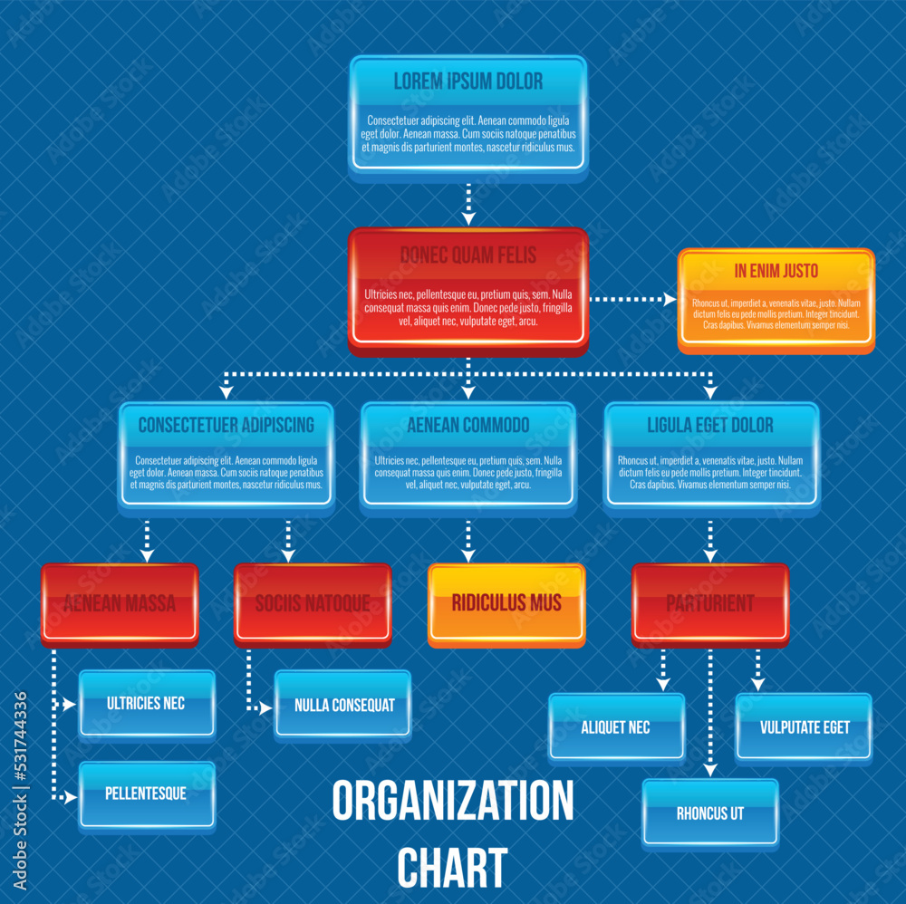 Image vectorielle Stock Organizational chart 3d concept business work ...